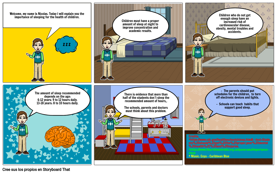 Sleep importance by Nico Storyboard by nicolas20465