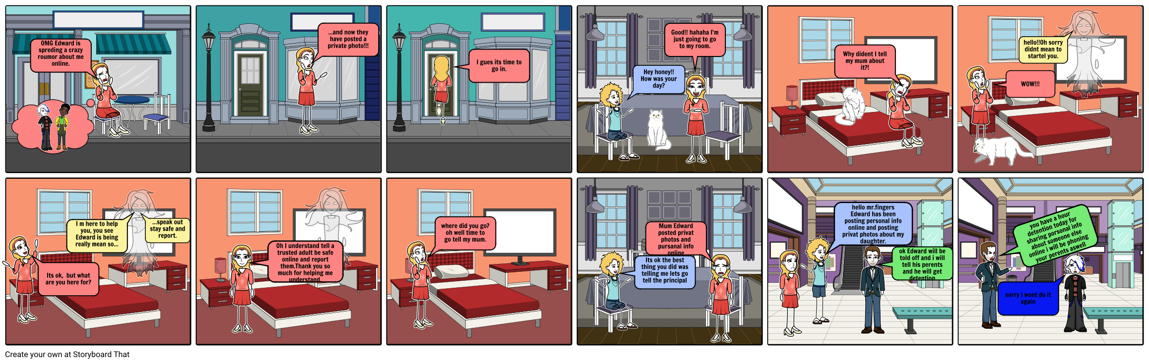 Online safety Storyboard by night1