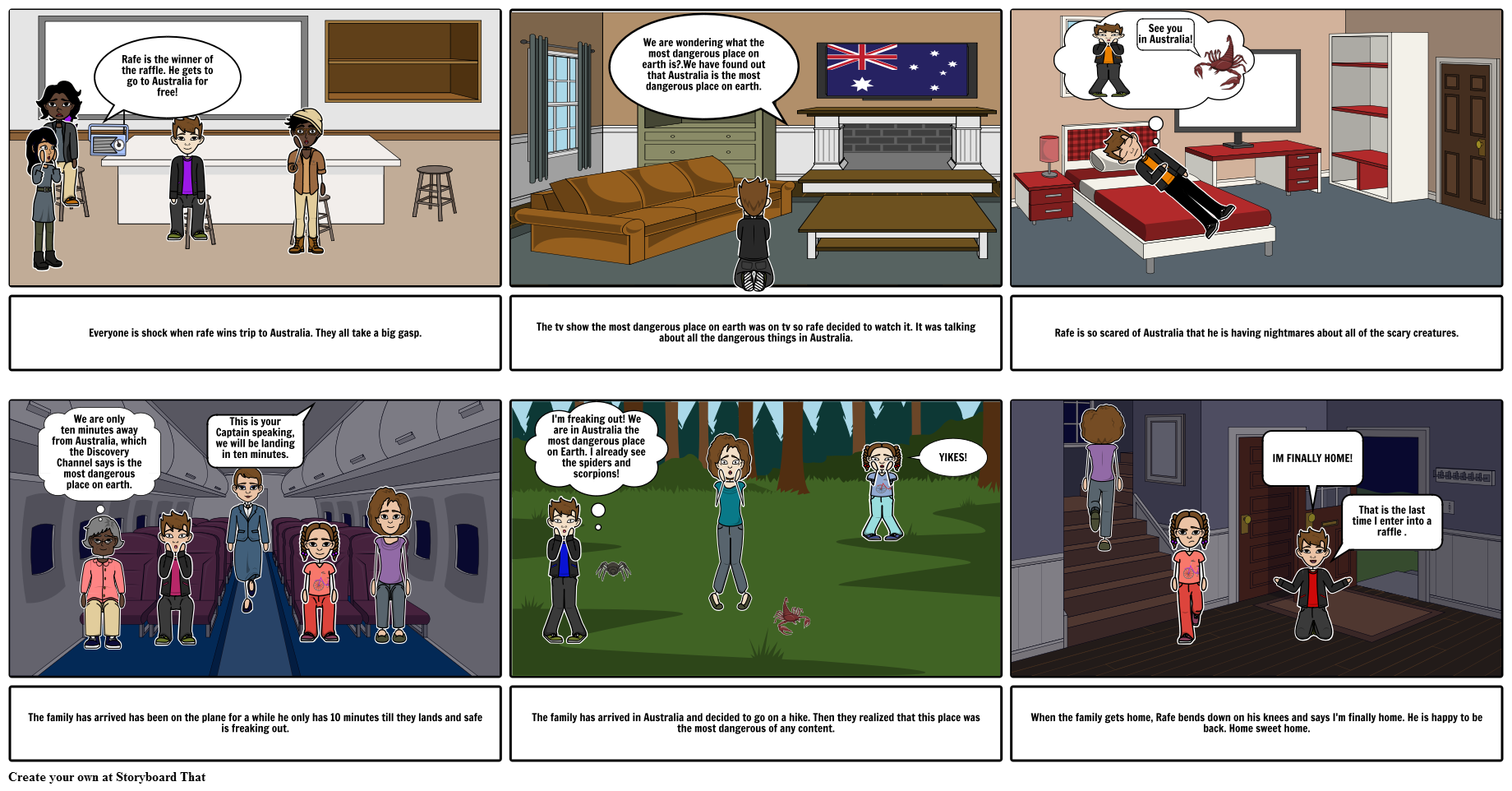 Middle School: Escape to Australia Storyboard by nilescomm