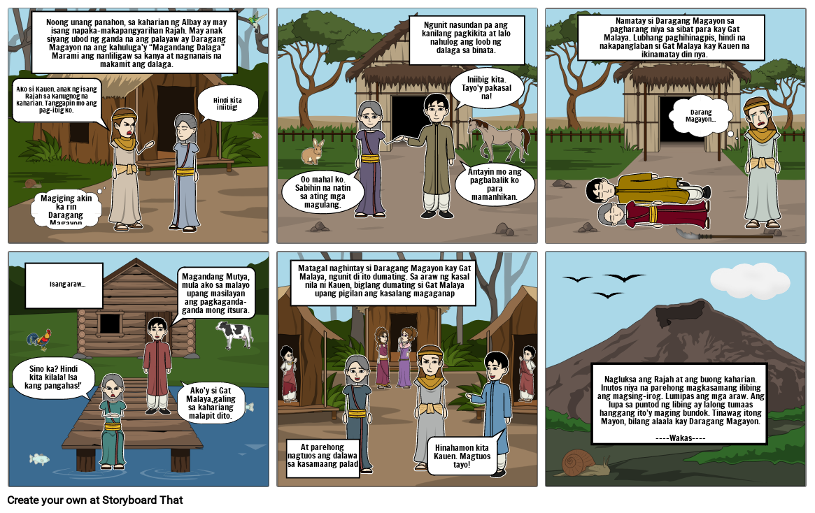 ALAMAT NG BULKANG MAYON Storyboard by njay96205