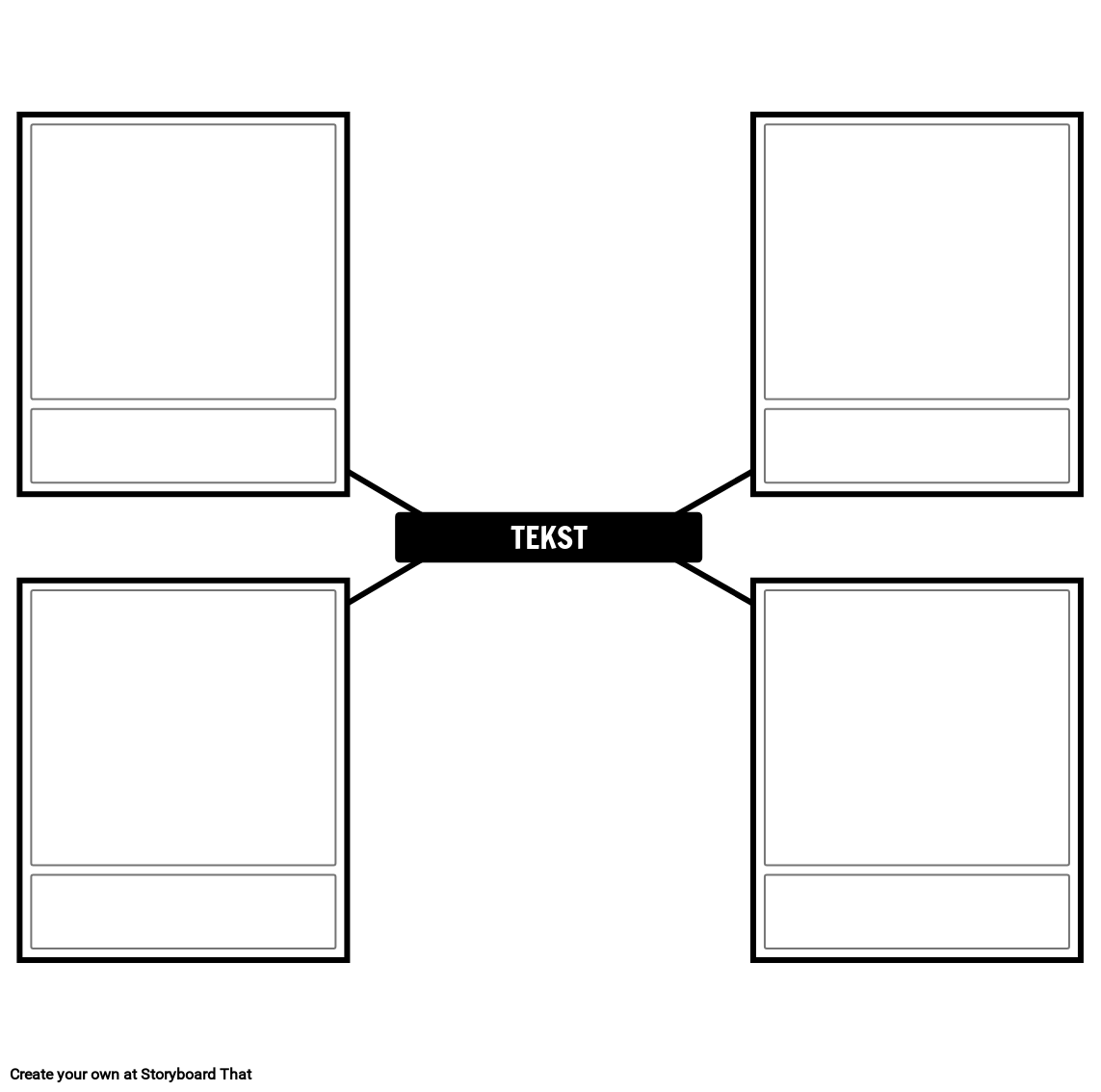 4 Cell Spider Map Sjabloon Storyboard by nl-examples