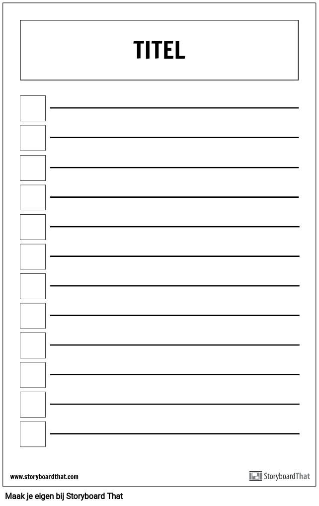 Basic Checklist Poster Storyboard by nl-examples