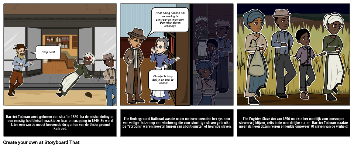 Black History Month - Harriet Tubman Storyboard