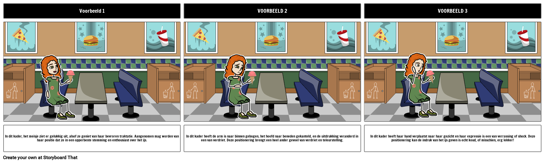 Body Language Voorbeelden Storyboard por nl-examples