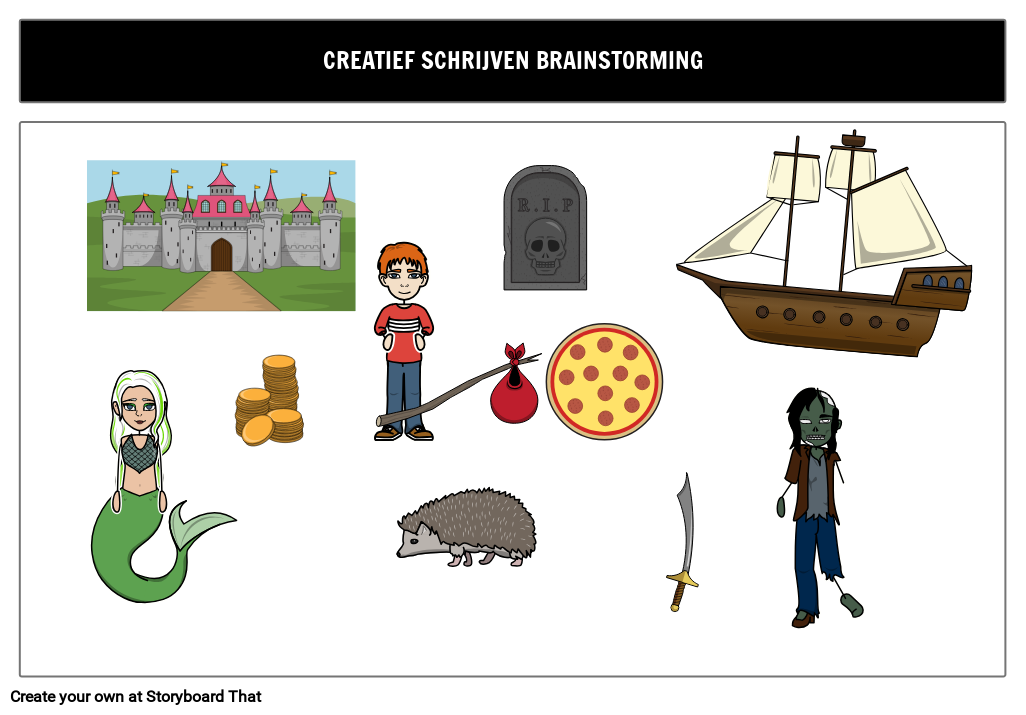 Brainstorming Square Storyboard por nl-examples