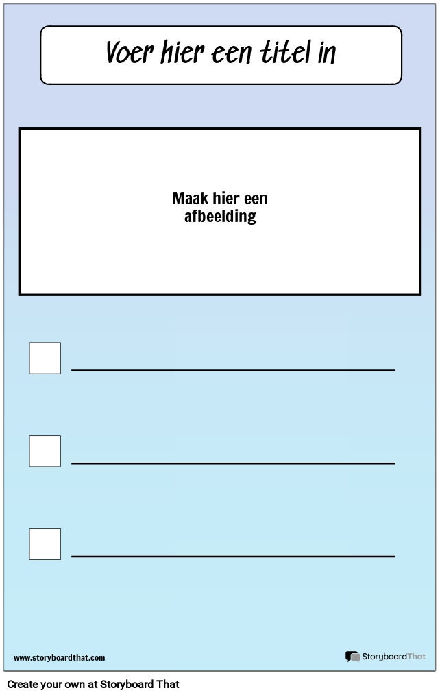 Checklist met afbeelding Storyboard Door nl-examples