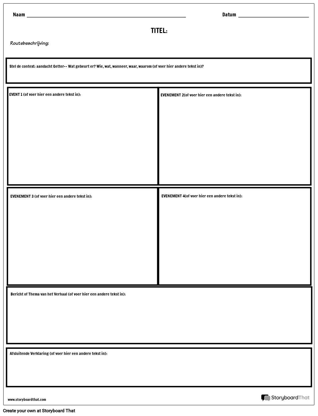 Comic Boxes Storyboard by nl-examples
