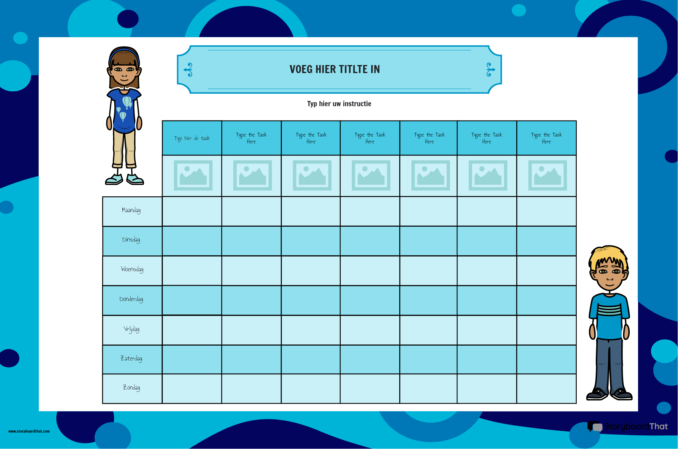 Dagelijkse Routinechecklist Storyboard by nl-examples