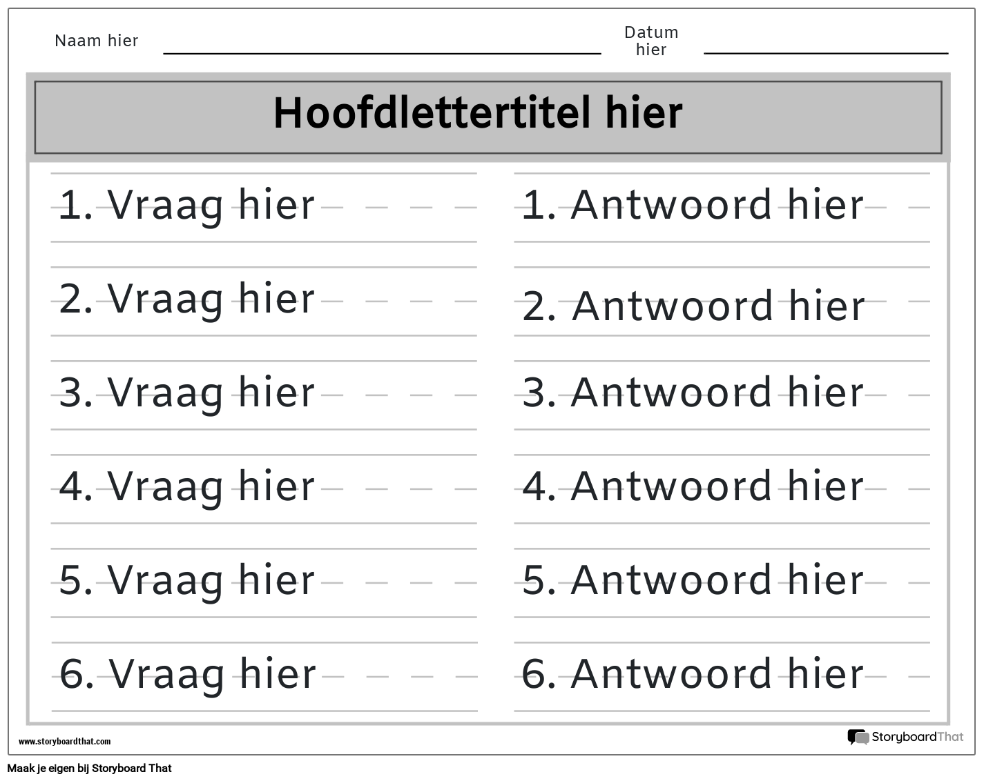 Dop 3 (zwart-wit) Storyboard por nl-examples