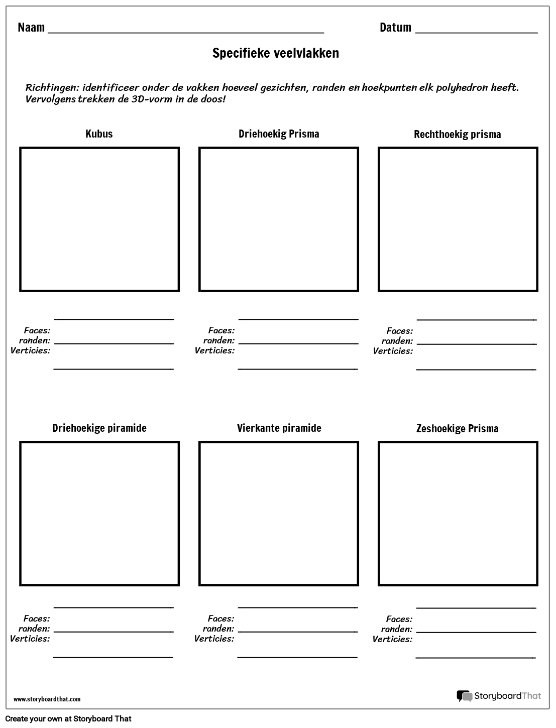 Geometrische Vaste Stoffen Tekenen Storyboard by nl-examples