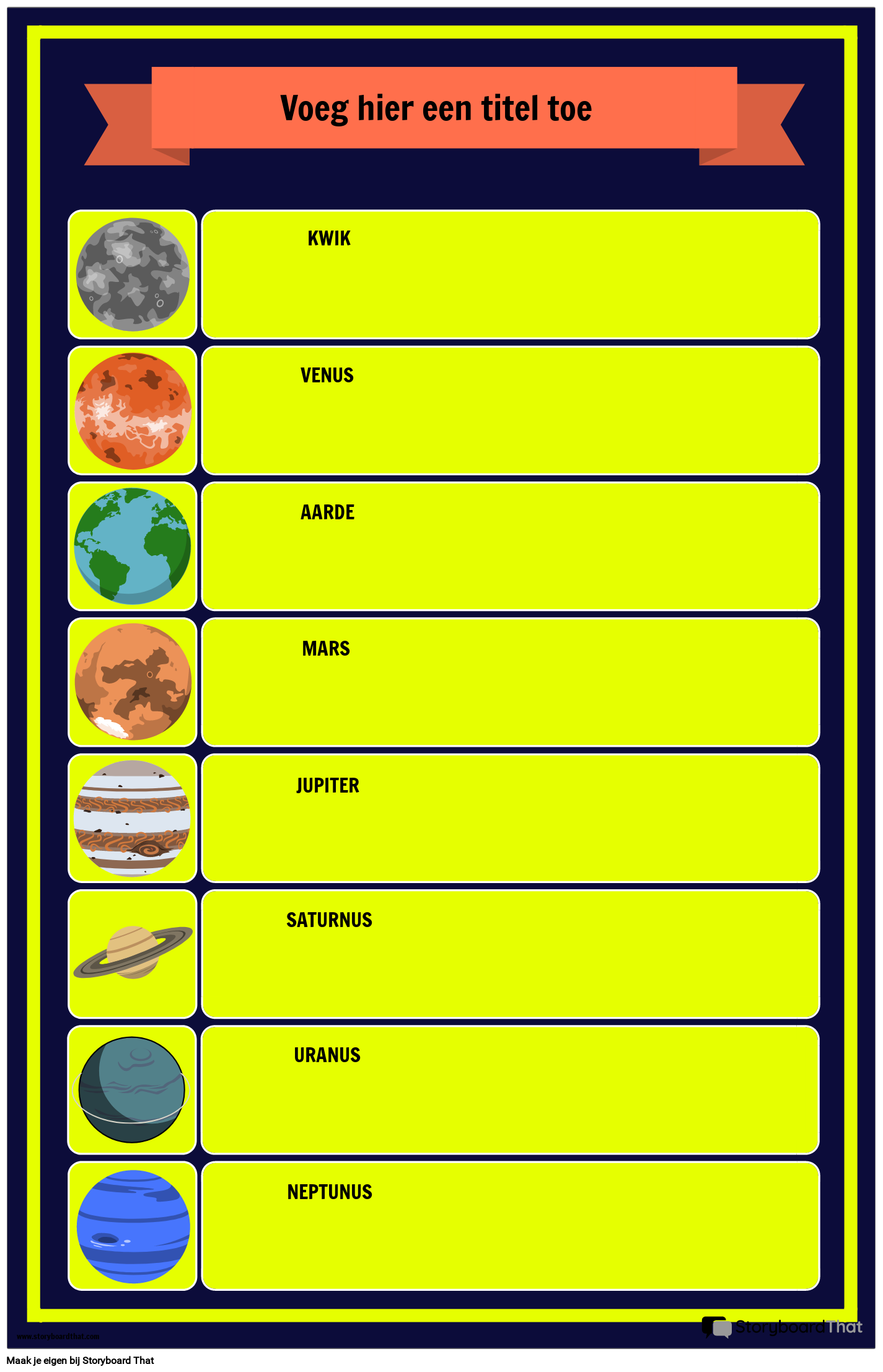 Gratis Afdrukbare Poster van het Zonnestelsel