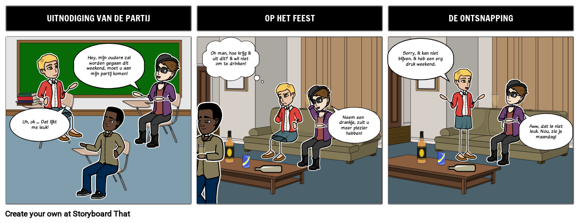 Groepsdruk Storyboard von nl-examples