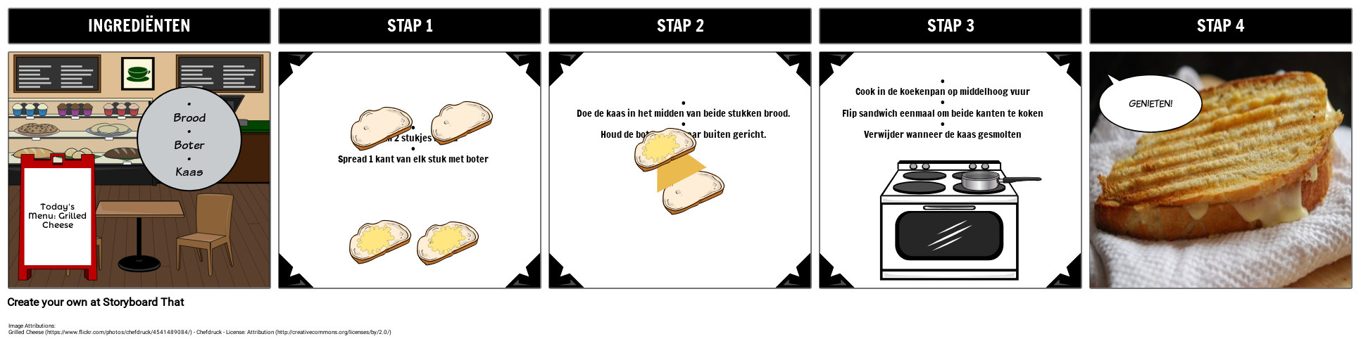 How To Boards - Grilled Cheese Storyboard por nl-examples
