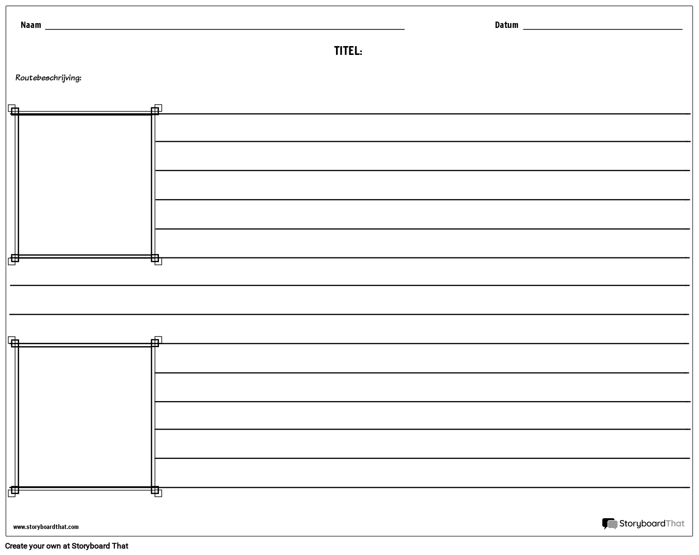 Illustraties met Twee Frames Storyboard by nl-examples