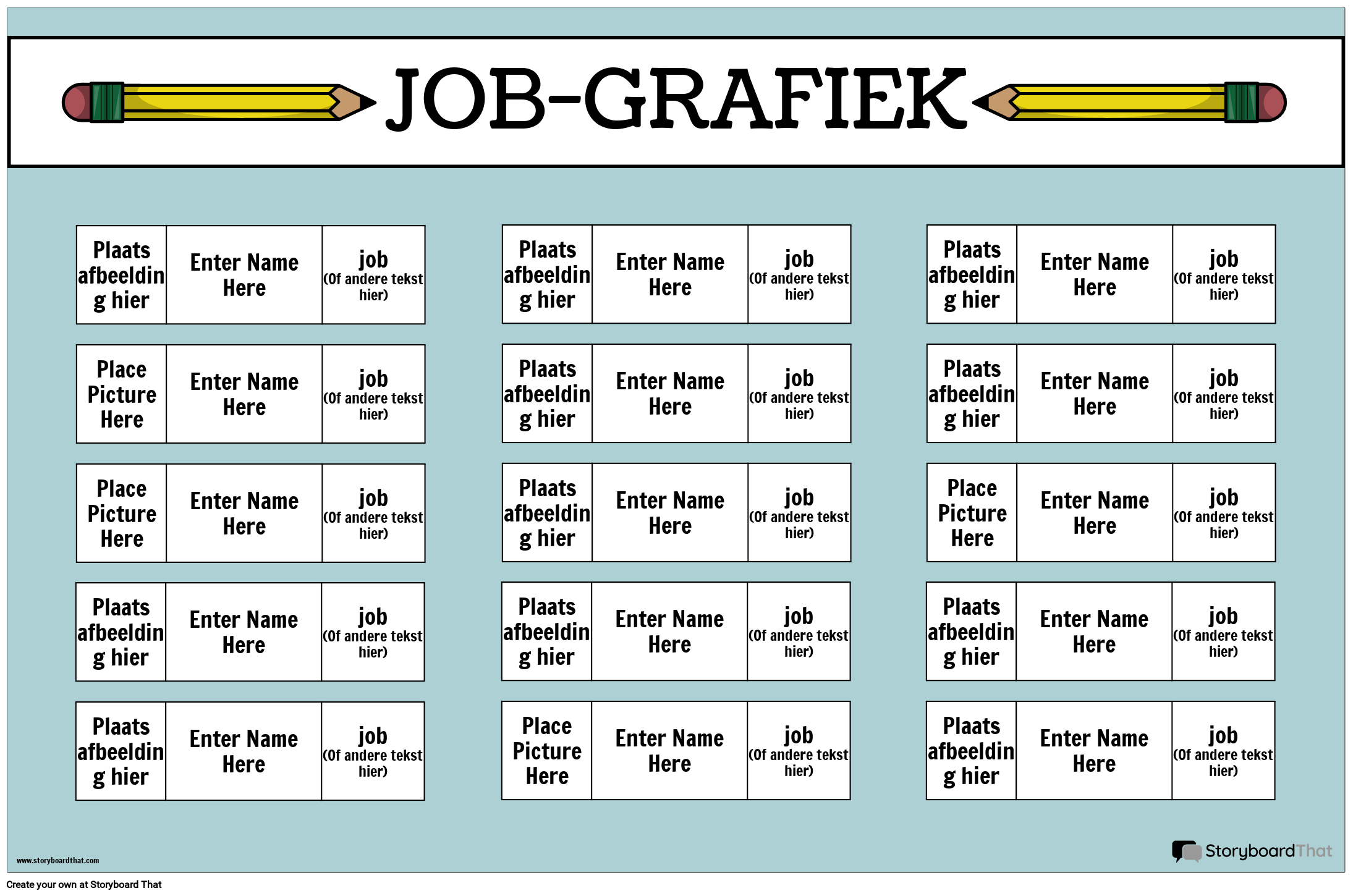 Job Chart-poster Storyboard ידי nl-examples