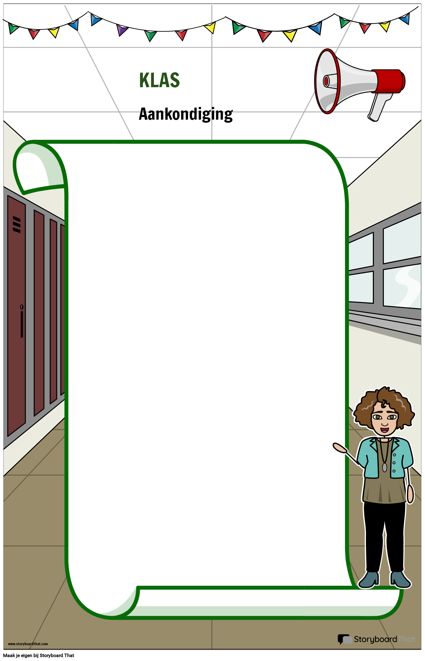 Klas Aankondiging Poster Storyboard por nl-examples