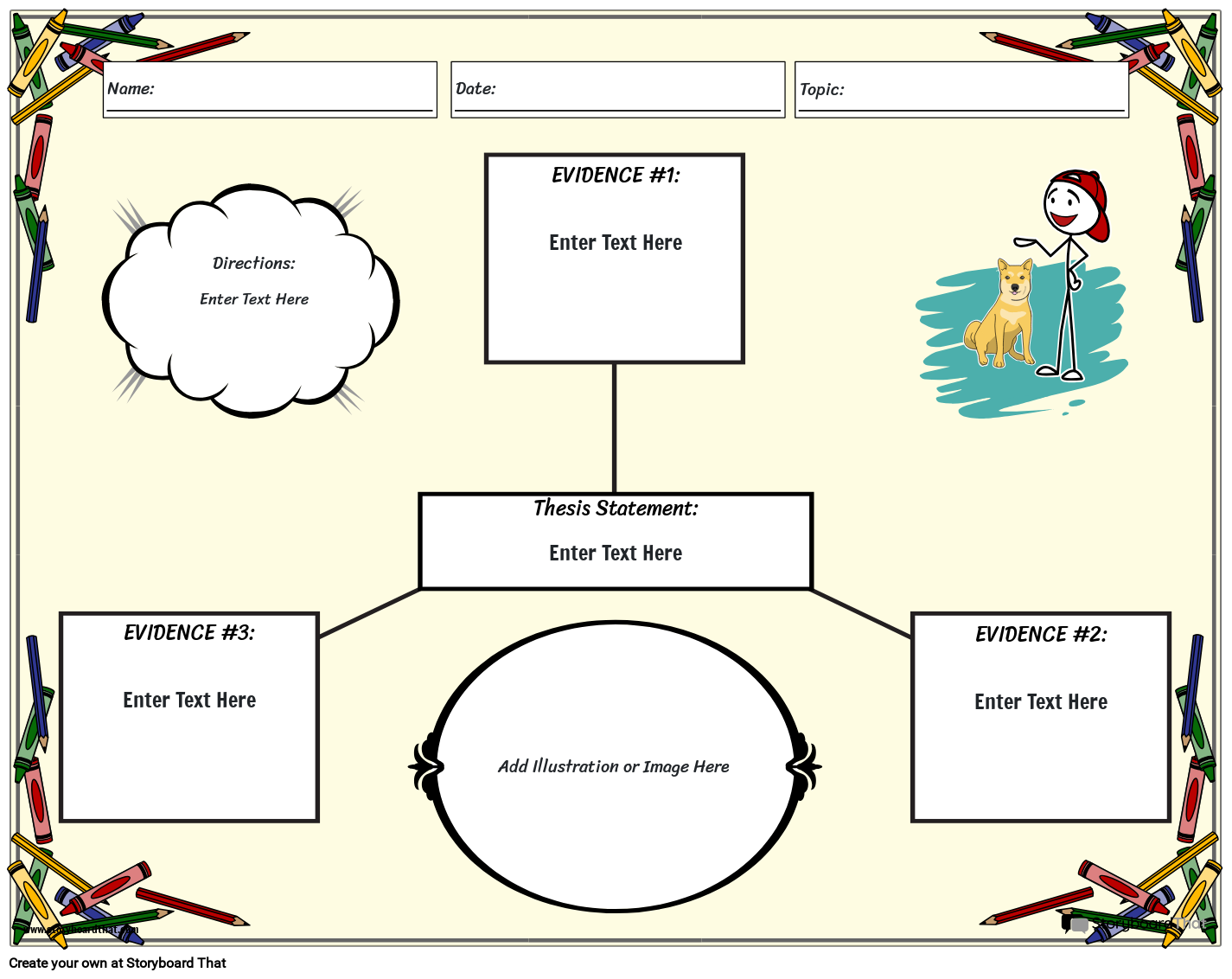 Lang Comp-werkblad Liggend Kleur 16 Storyboard