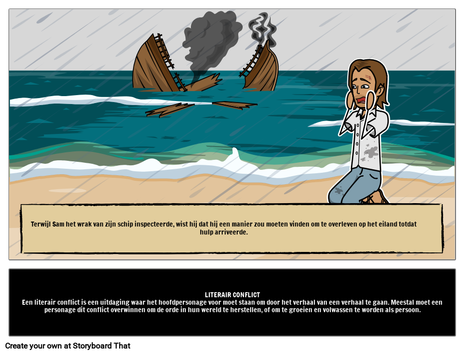 Literair Conflict Storyboard Door nl-examples