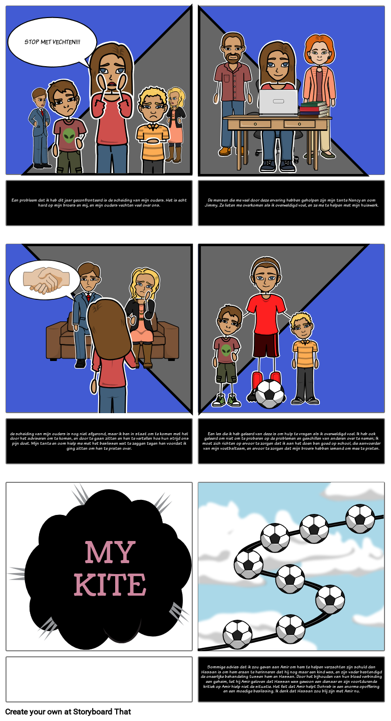 Maak je Eigen Kite Storyboard Project Voor The Kite Runner