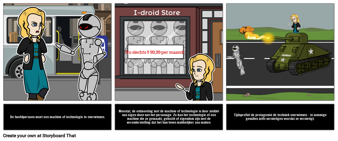 Man vs Technology Storyboard od Strane nl-examples