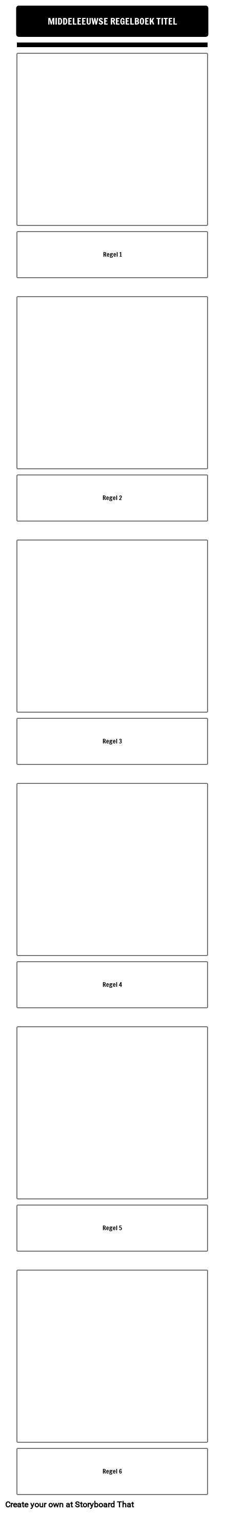 Medieval Rulebook Template Storyboard por nl-examples