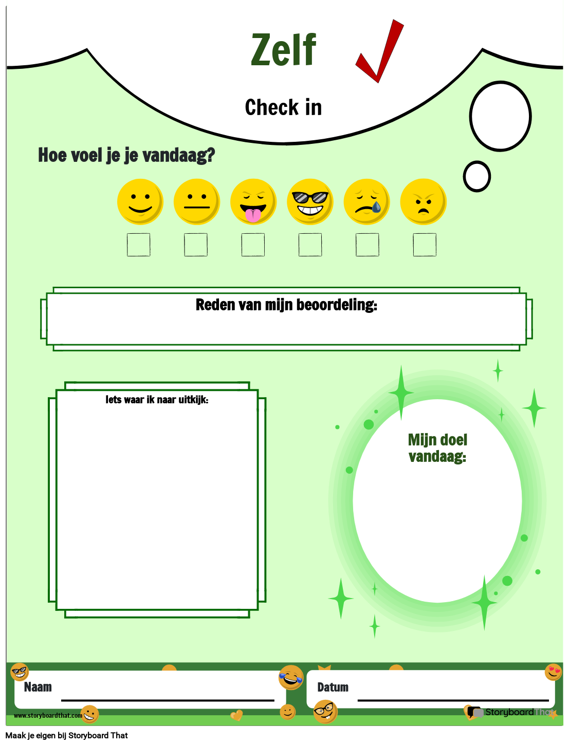 Ochtend Check-in in de Klas Storyboard by nl-examples