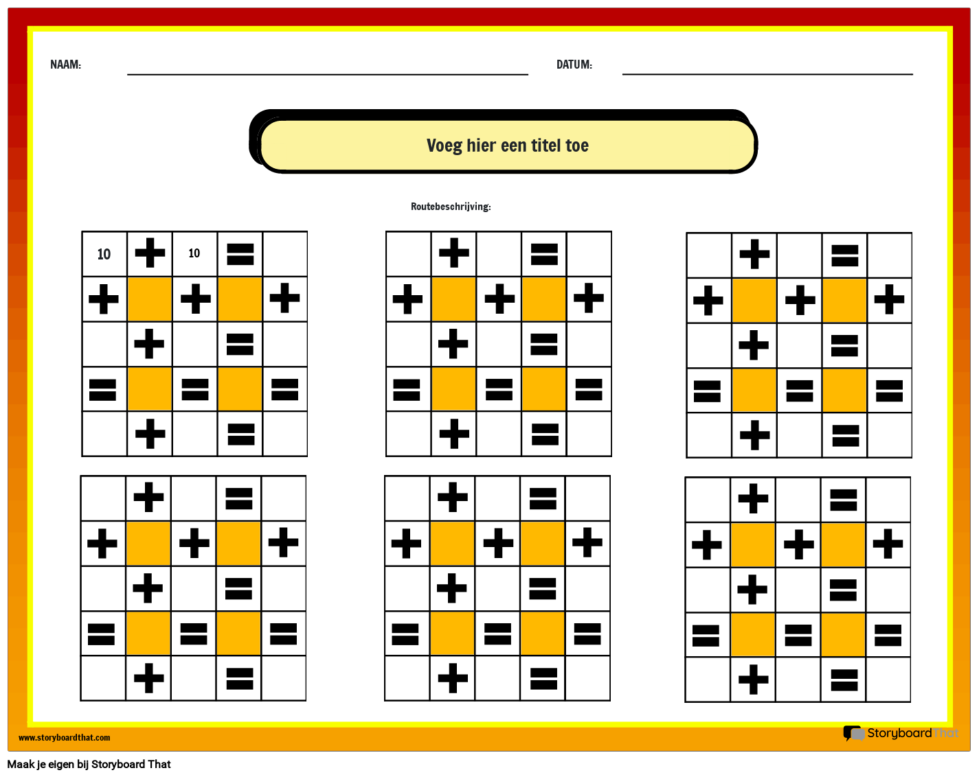 Optelling Wiskunde Puzzel Werkblad Storyboard por nl-examples