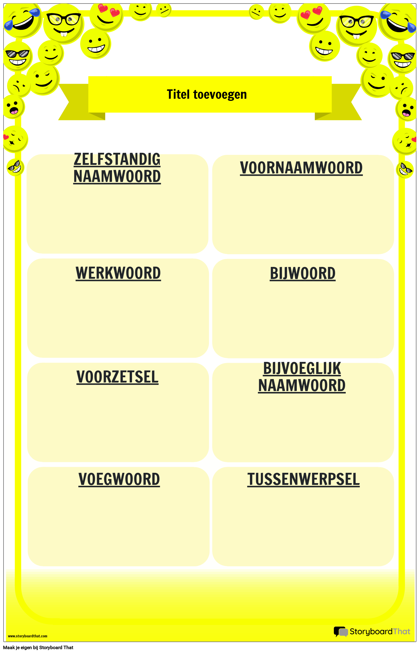 Poster met Emoji-thema Storyboard by nl-examples