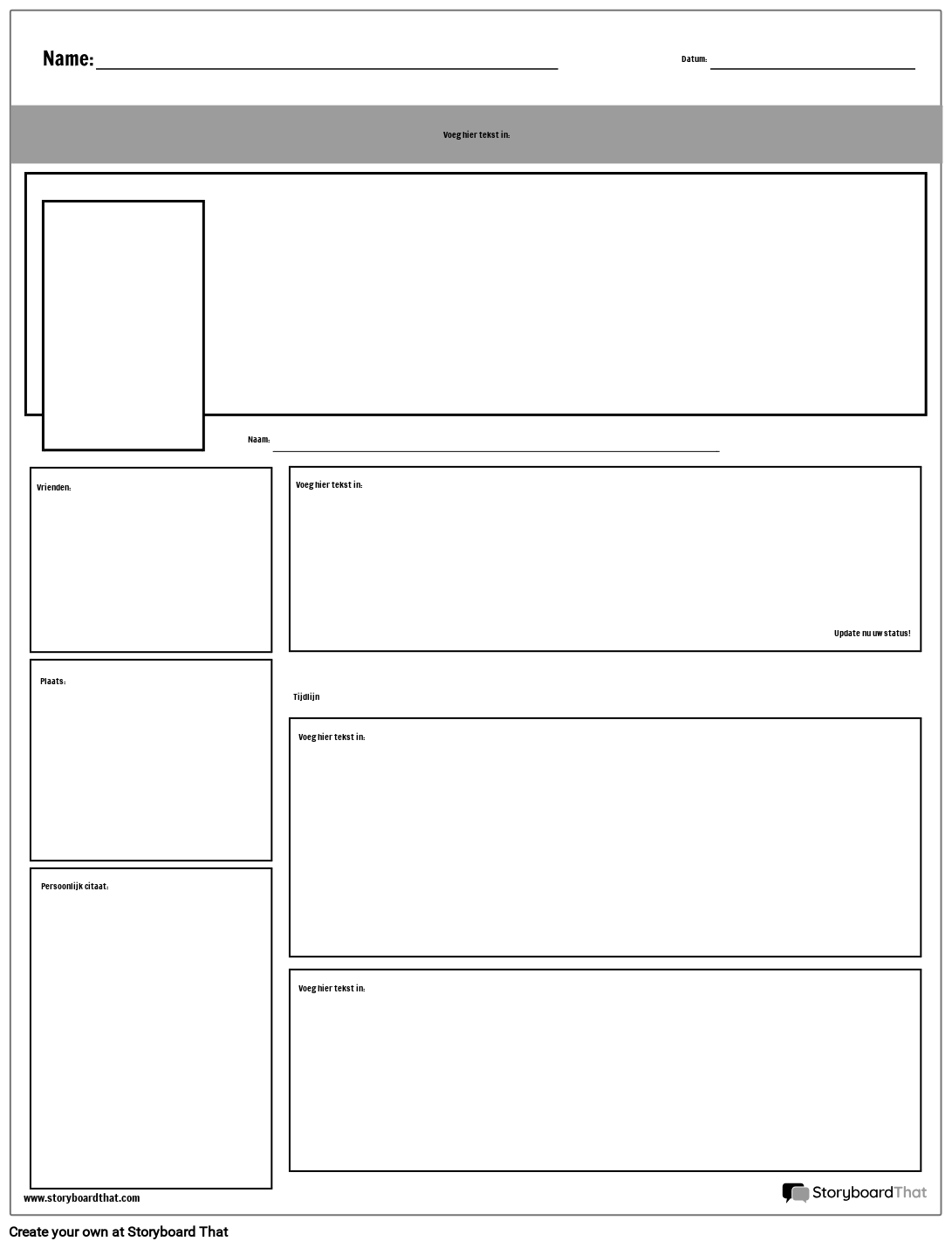 Profielsjabloon Voor Sociale Media — Werkbladen Voor Sociale Media ...