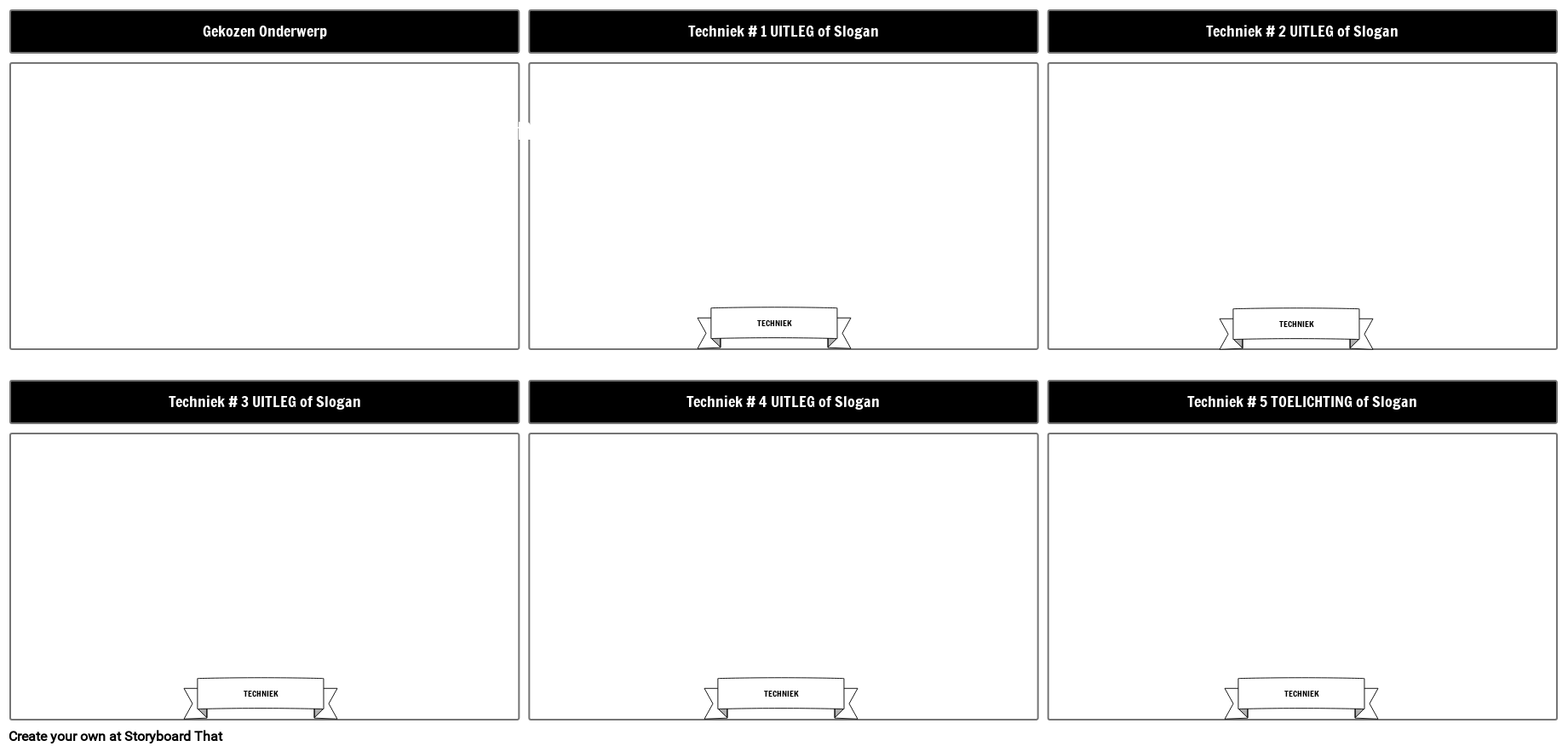Propaganda Template Assignment Storyboard por nl-examples