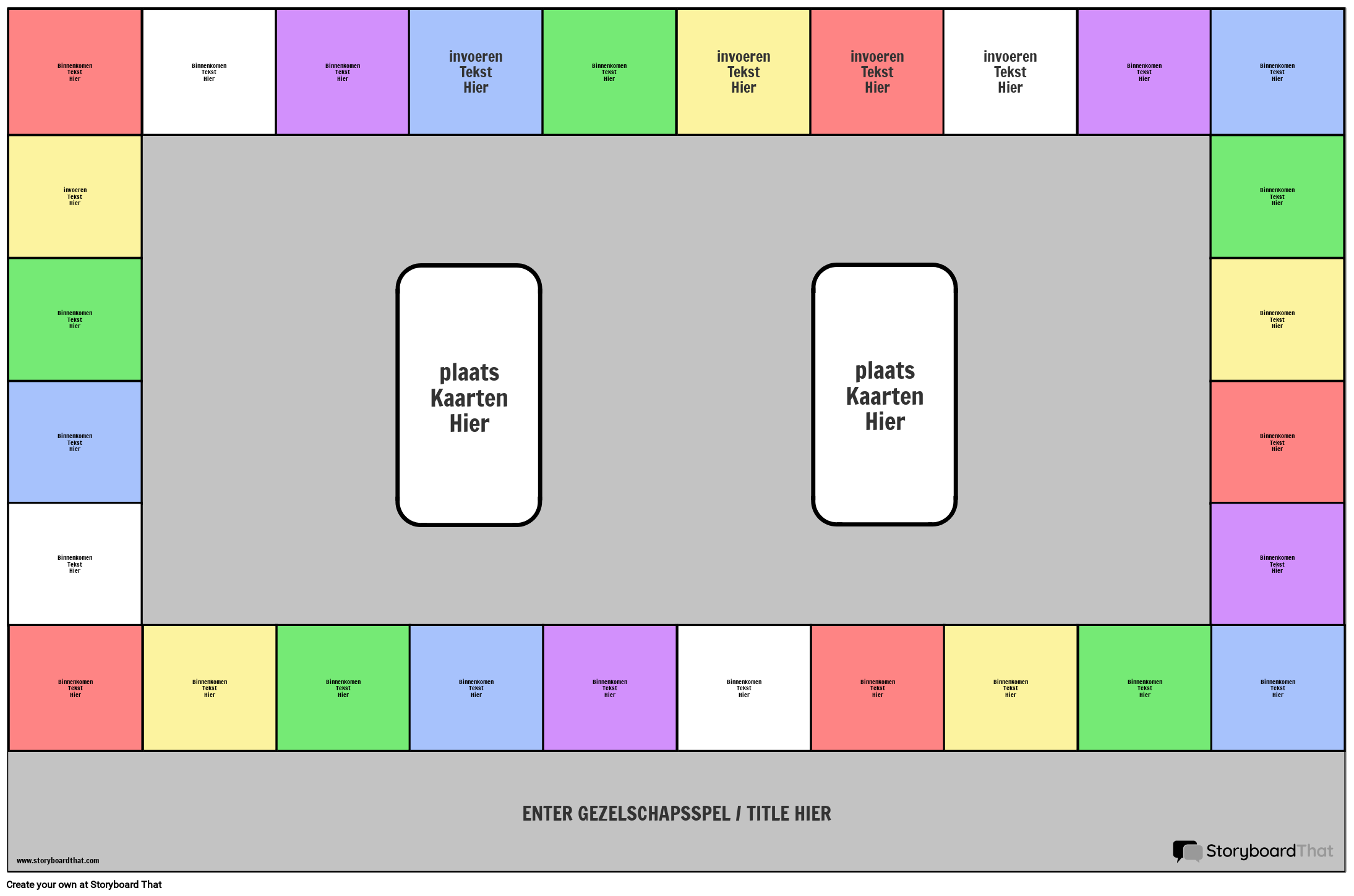 Bordspel Template | Maak Classroom Games