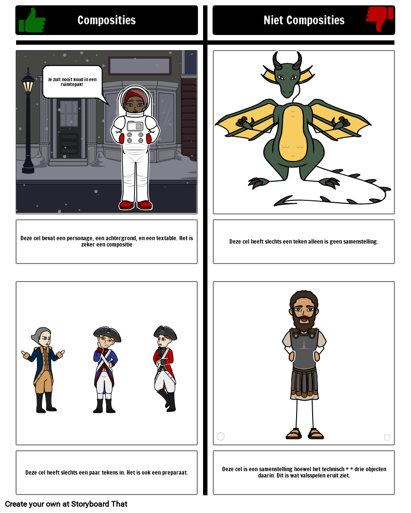 Samenstelling of Niet Storyboard por nl-examples