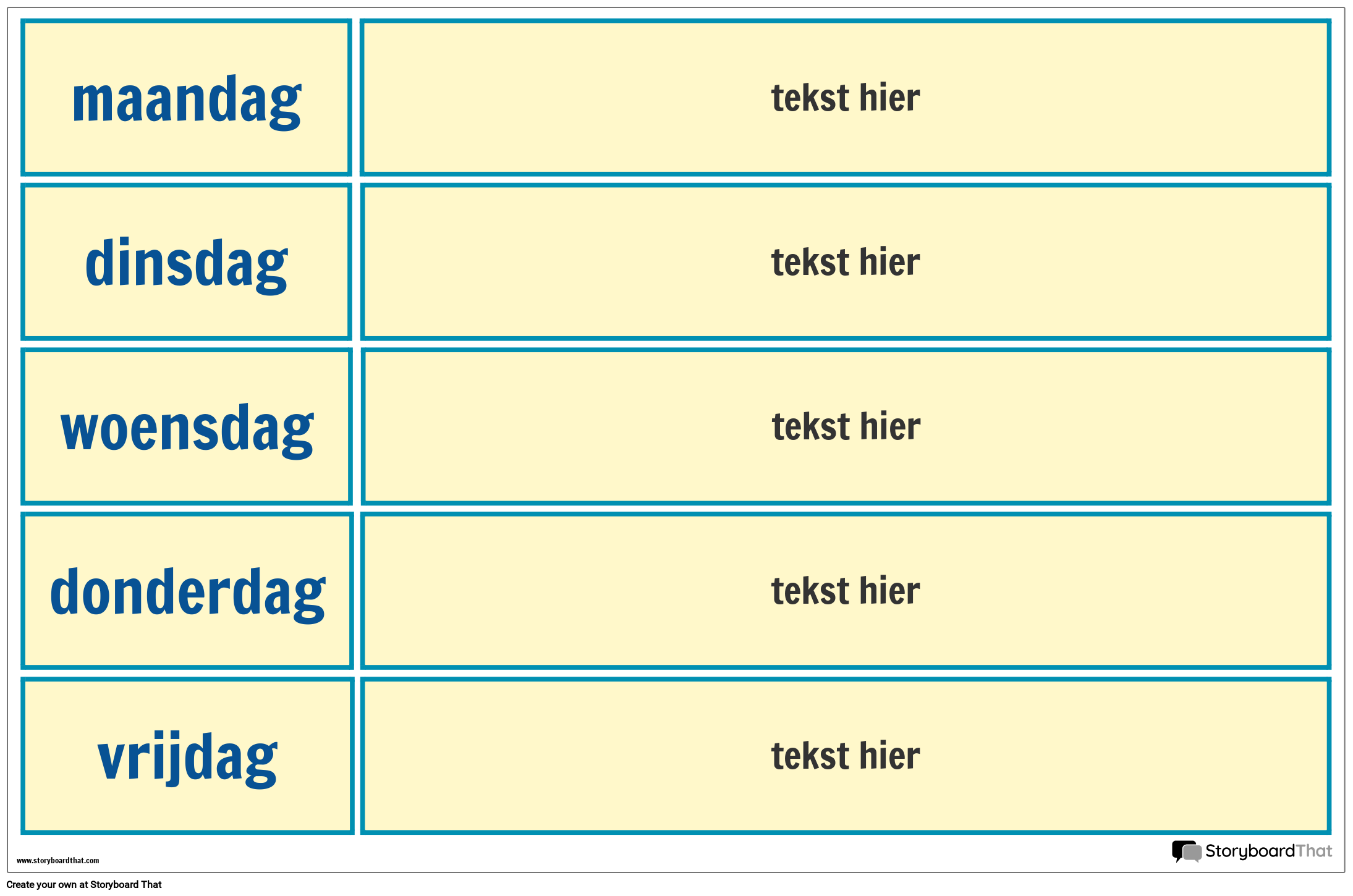 Maak Kalender Posters | Agendasjablonen