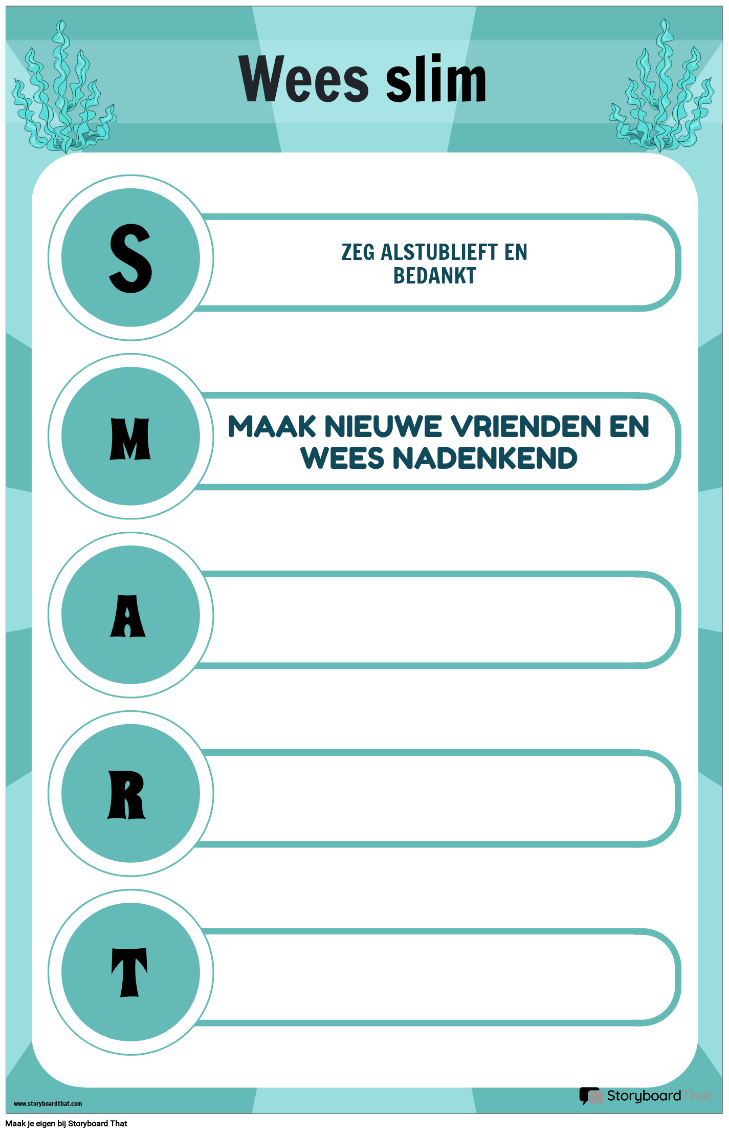 SMART - Motiverende Posters Voor in de Klas Storyboard