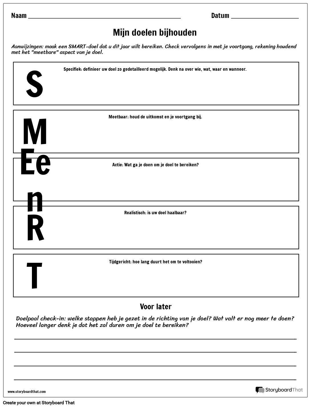 SMART-doelen Maken | Doel Werkblad