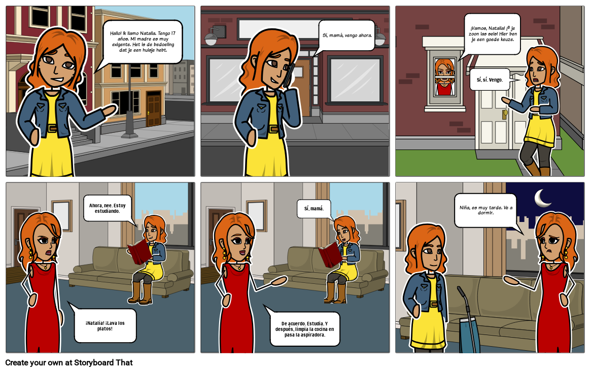 Spaanse Commando's - In Context Storyboard por nl-examples