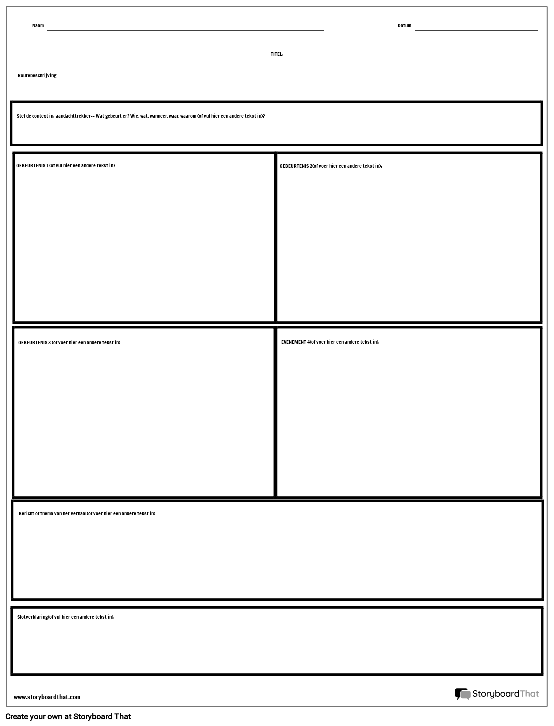 Stripboxen Storyboard par nl-examples