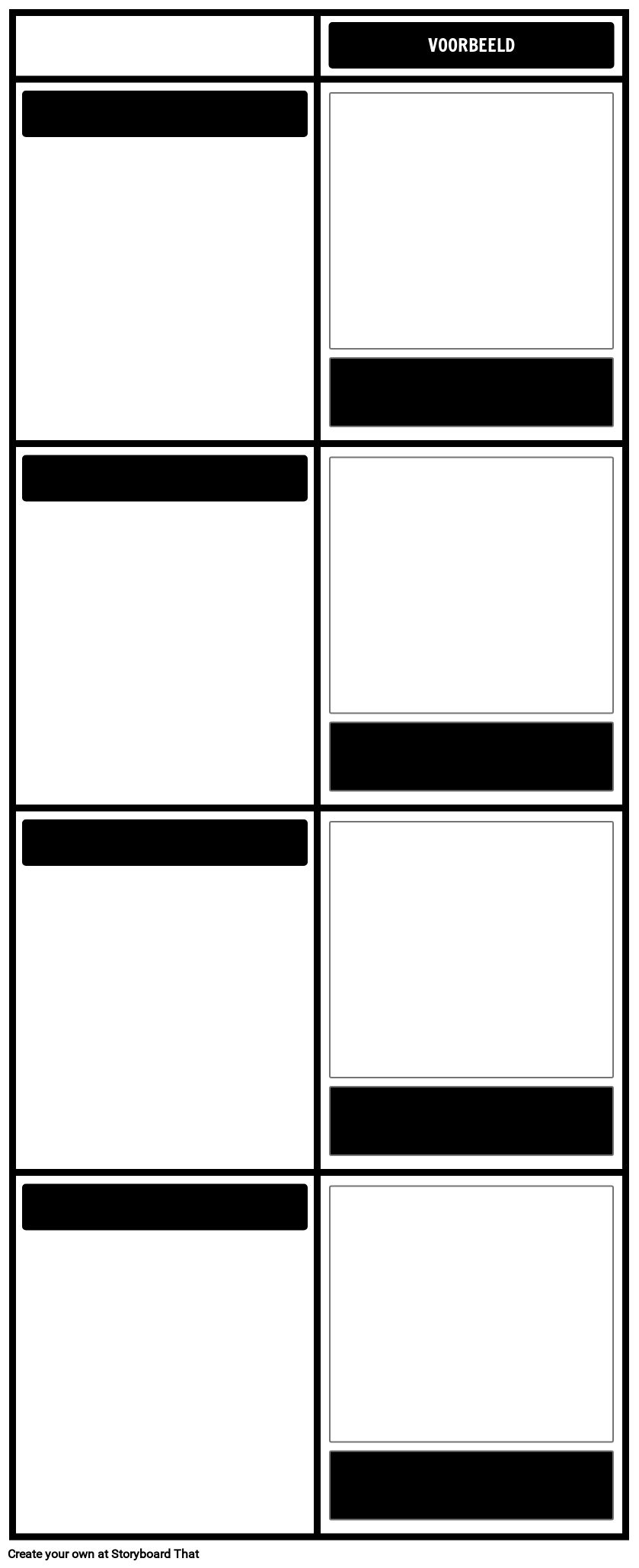 Thema's, Motieven en Symbolisme Template Storyboard