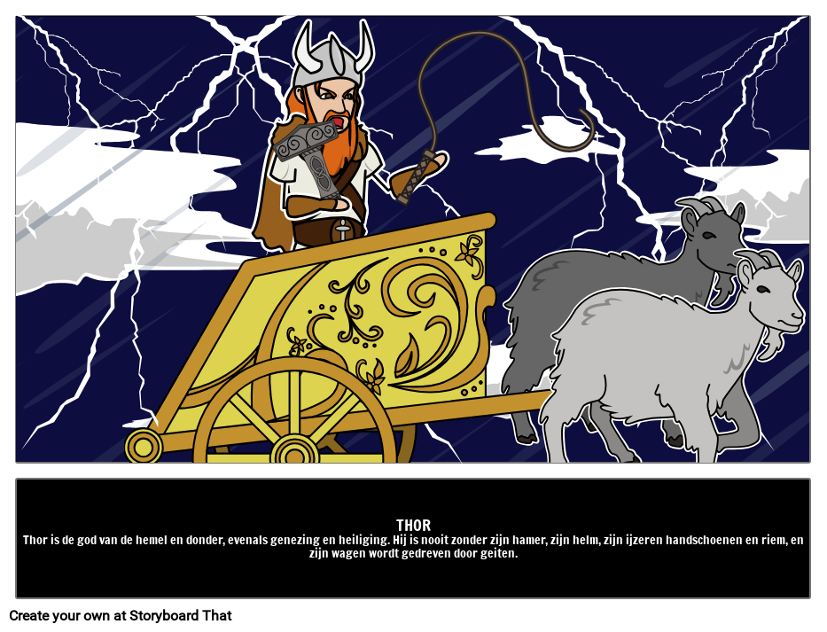 Thor Noorse god van Lucht en Donder Storyboard