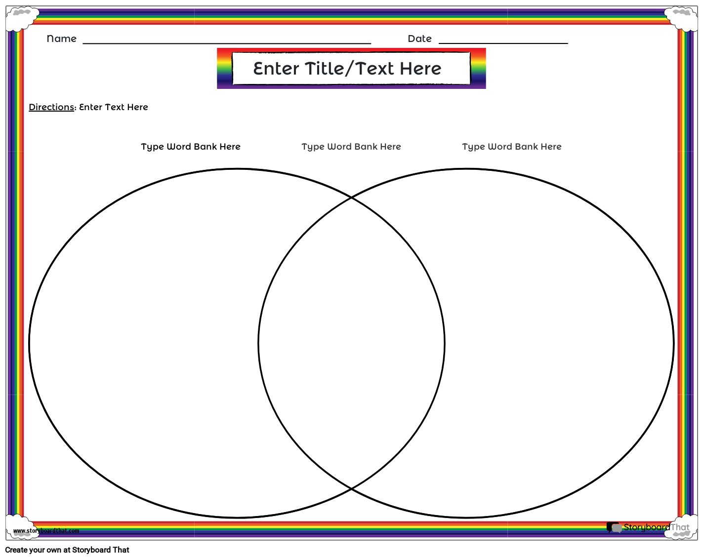 Venn Diagram Werkblad