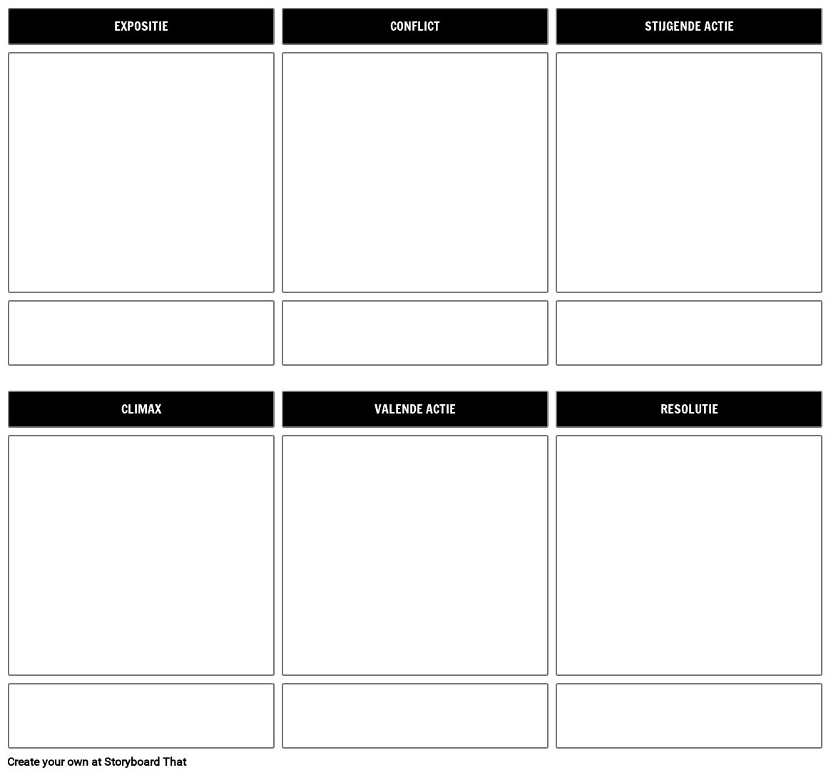 Verhaaloverzicht Storyboard Template Storyboard