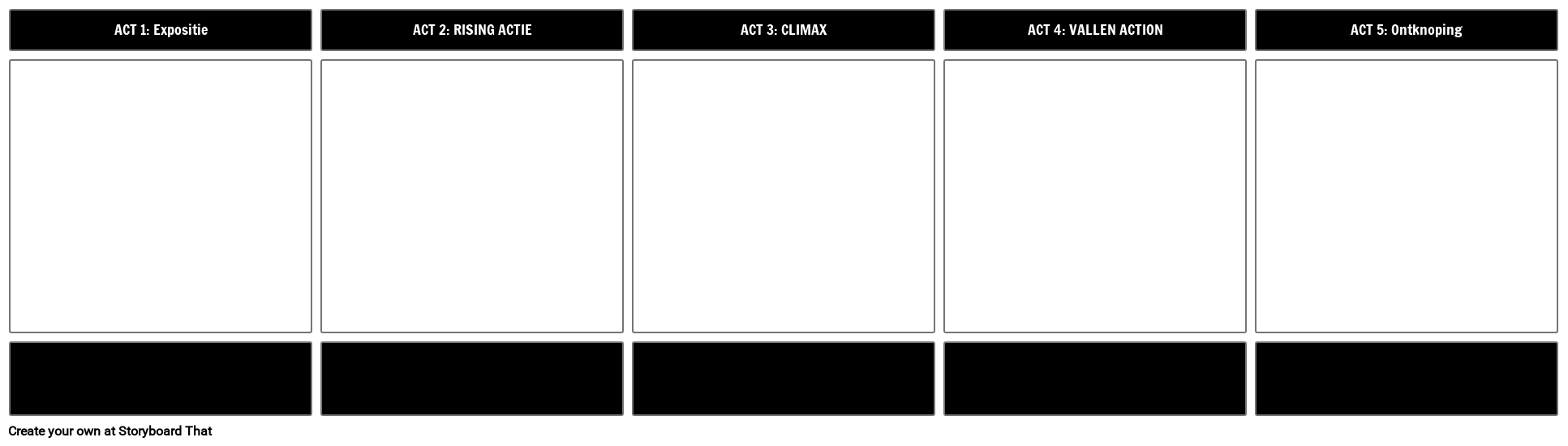 Vijf Act Template Structuur القصة المصورة من قبل nl-examples
