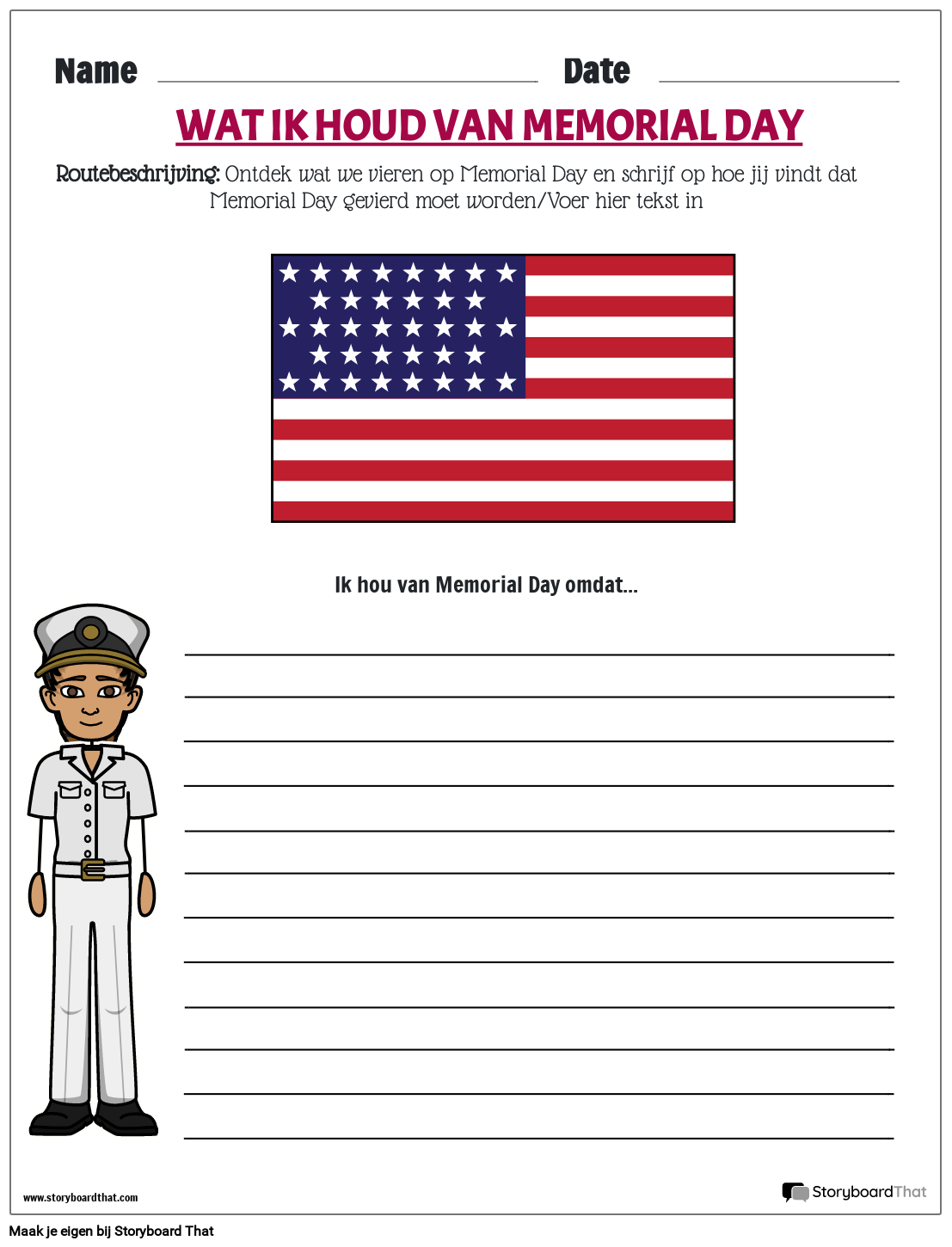 Waarom ik Memorial Day waardeer Storyboard by nl-examples Waarom ik Memorial Day waardeer Storyboard by nl-examples
