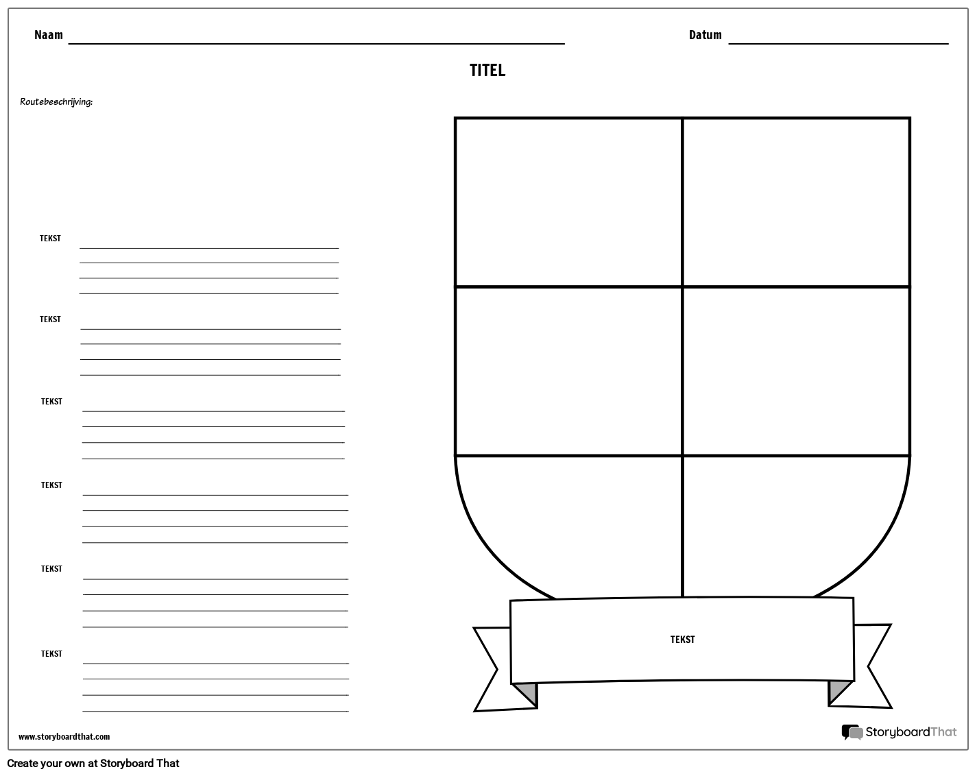 Wapenschild - Blank Storyboard par nl-examples