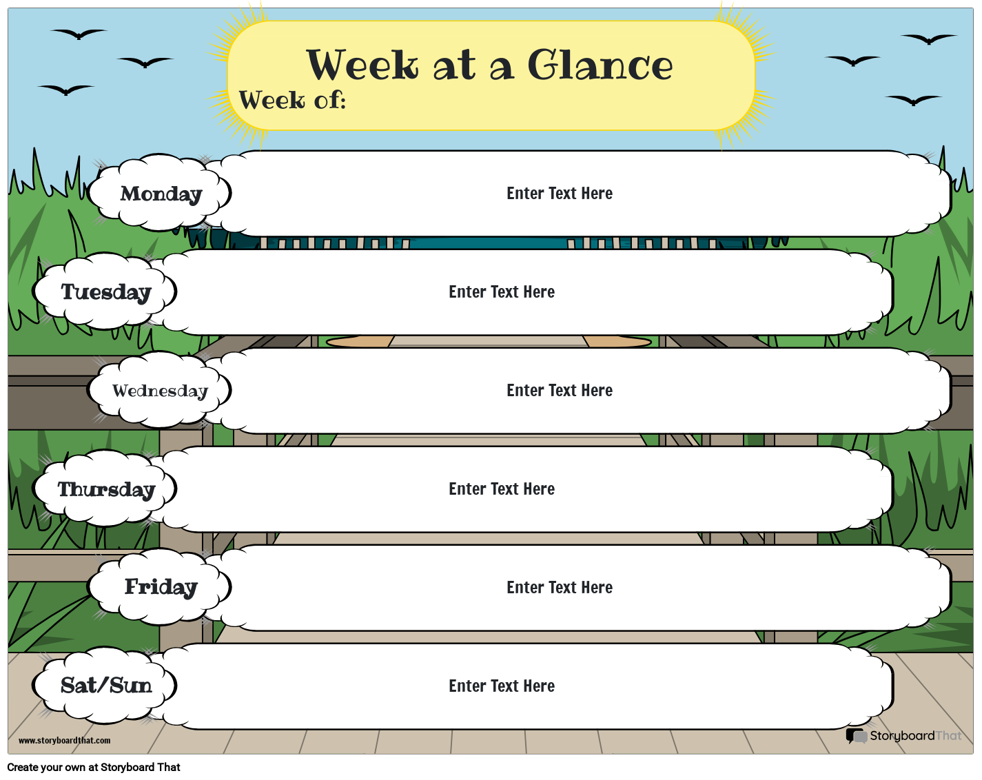Wekelijkse Planner-sjablonen - Planner-werkbladen - Wekelijkse Planner ...