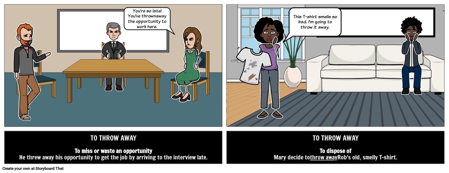 Weggooien Storyboard by nl-examples
