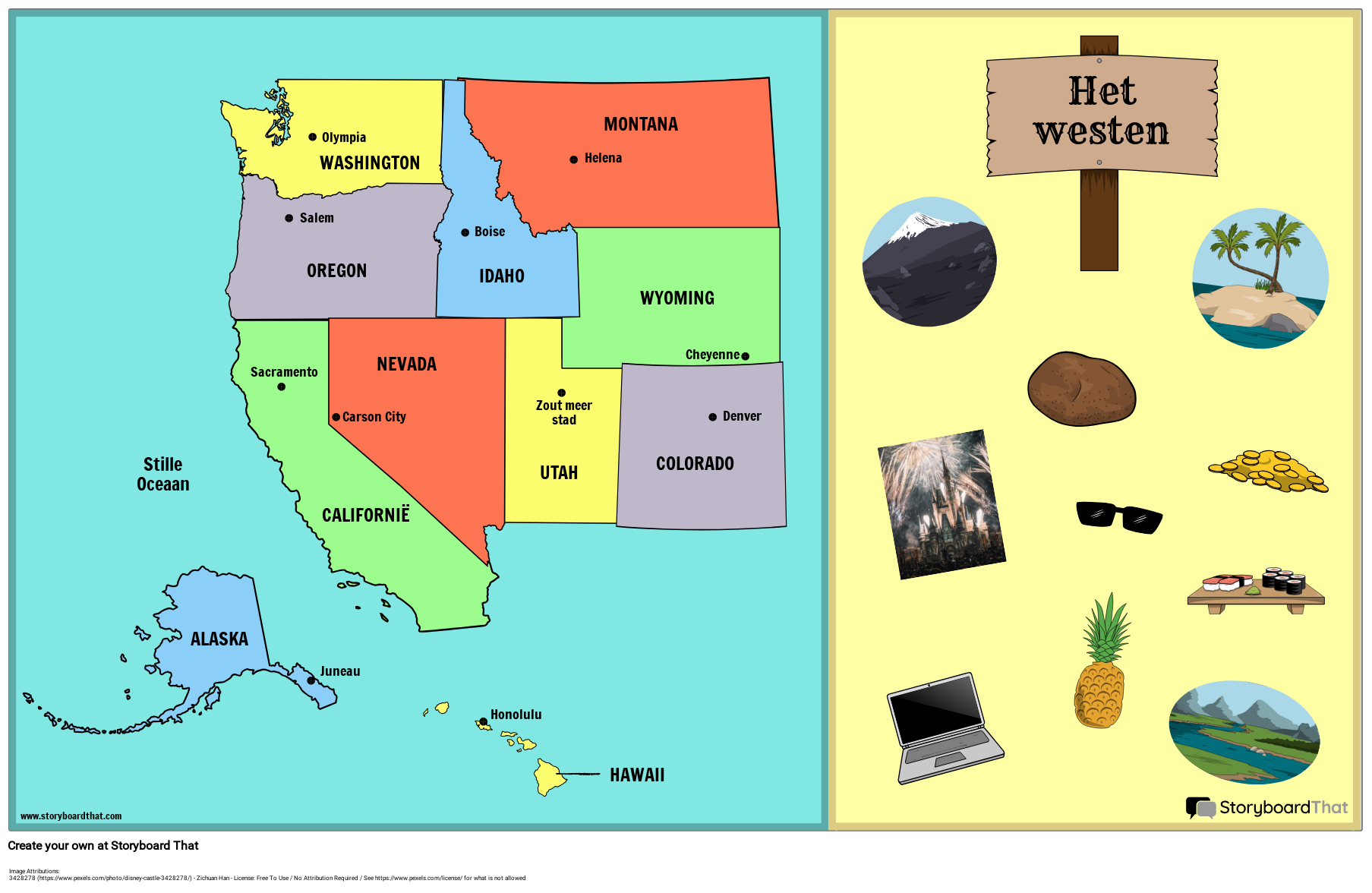 West-kaart Storyboard par nl-examples
