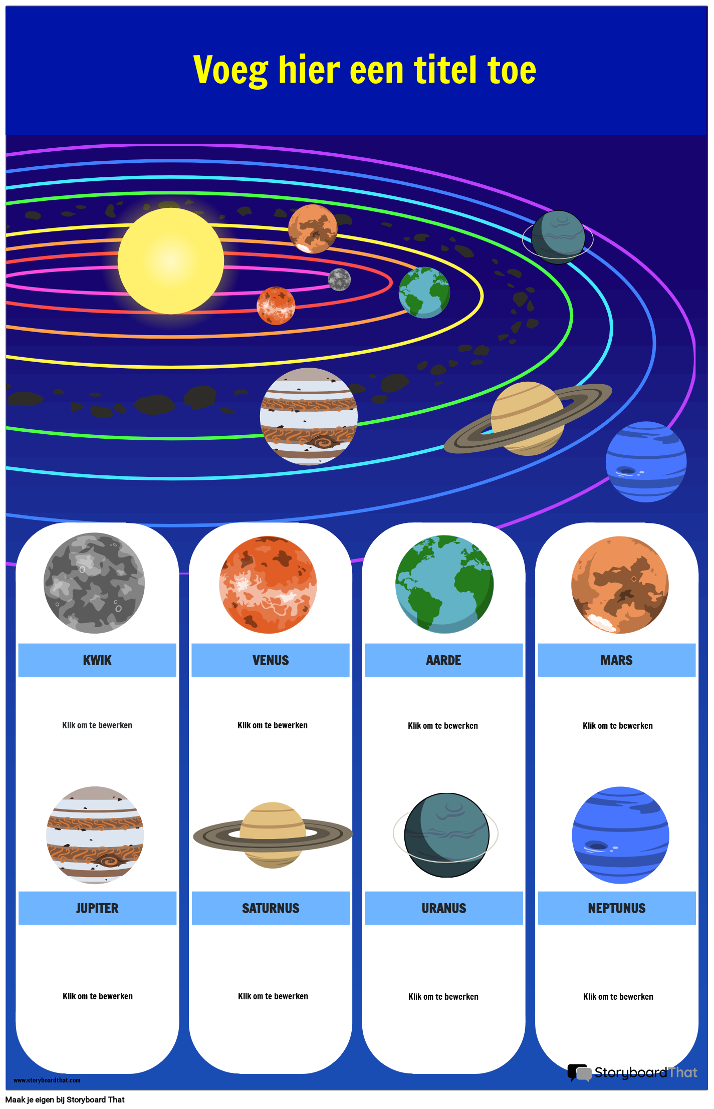 Zonnestelsel Klas Poster Storyboard By Nl Examples
