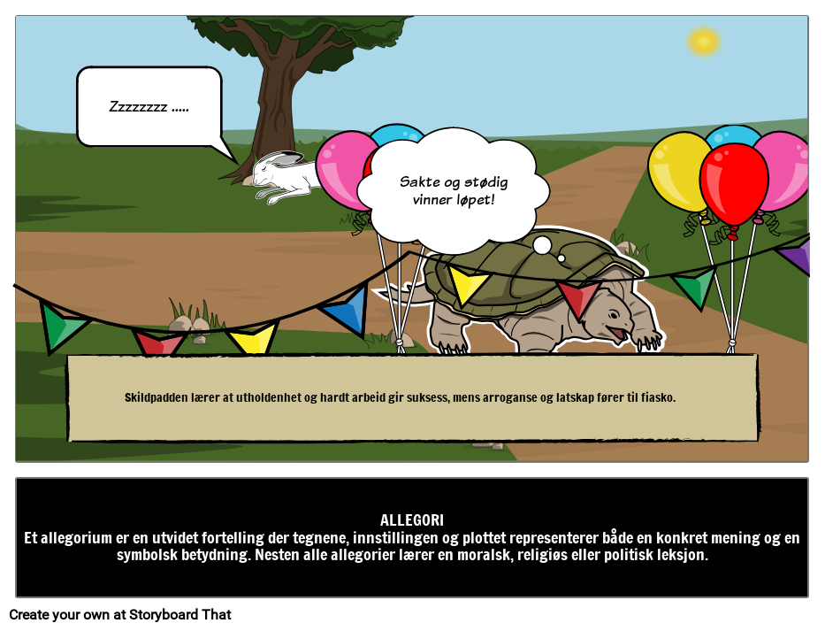 Allegori Definisjon Storyboard por no-examples