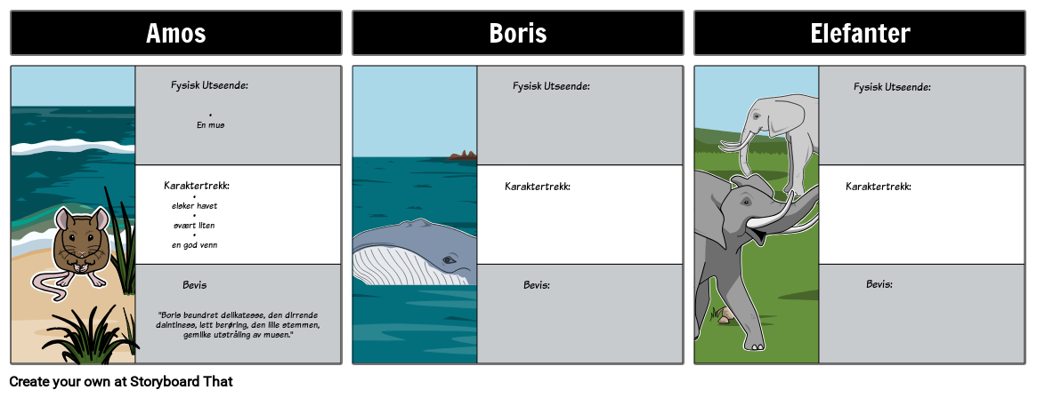 Amos og Boris Tegnkart Storyboard por no-examples